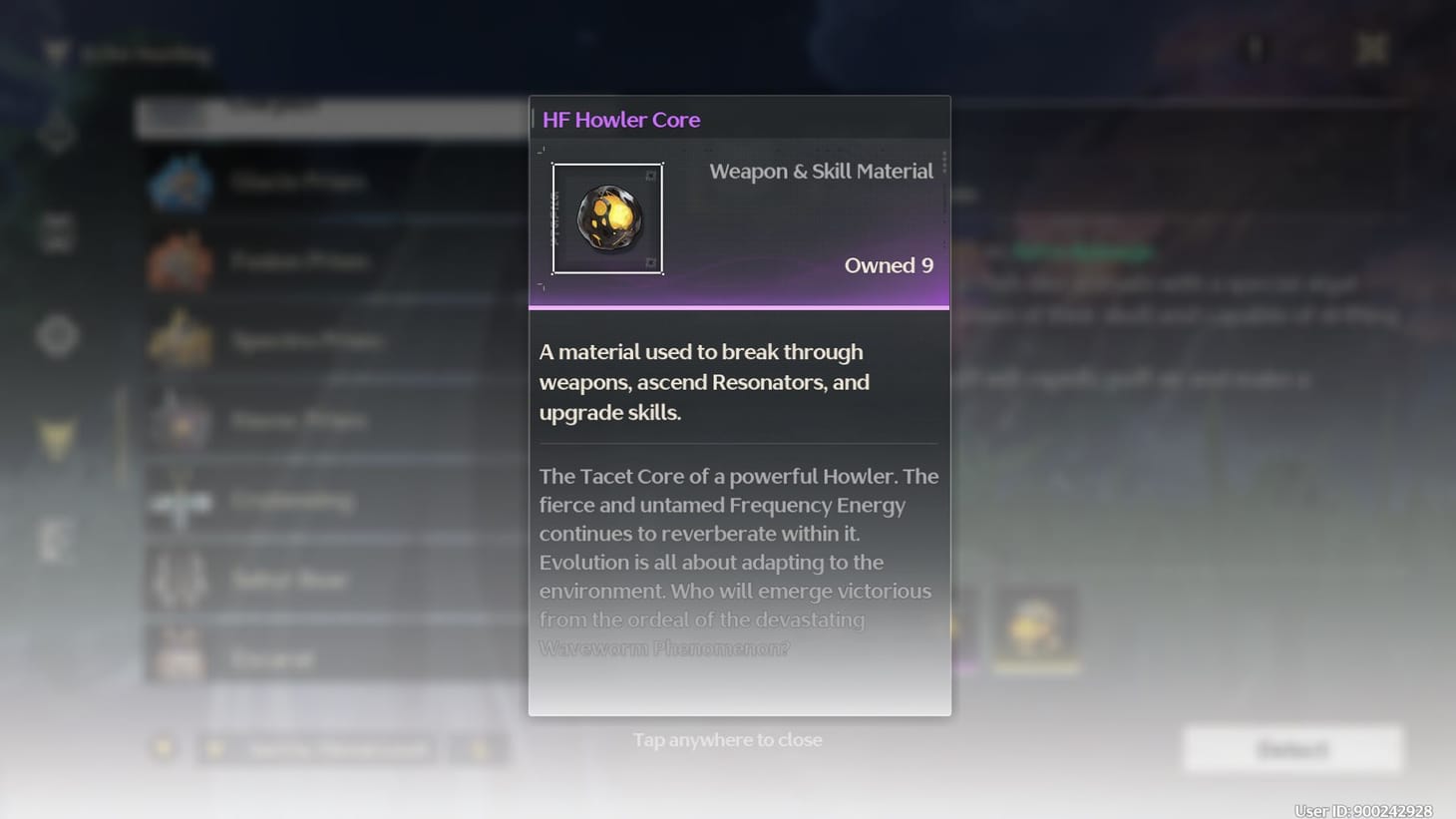 Wuthering Waves Jinhsi ascension materials