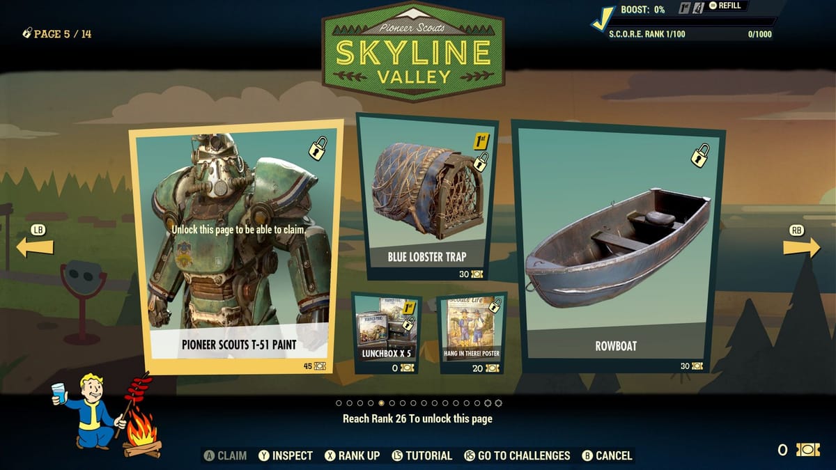 Fallout 76 Season 17: All Season page rewards, explored