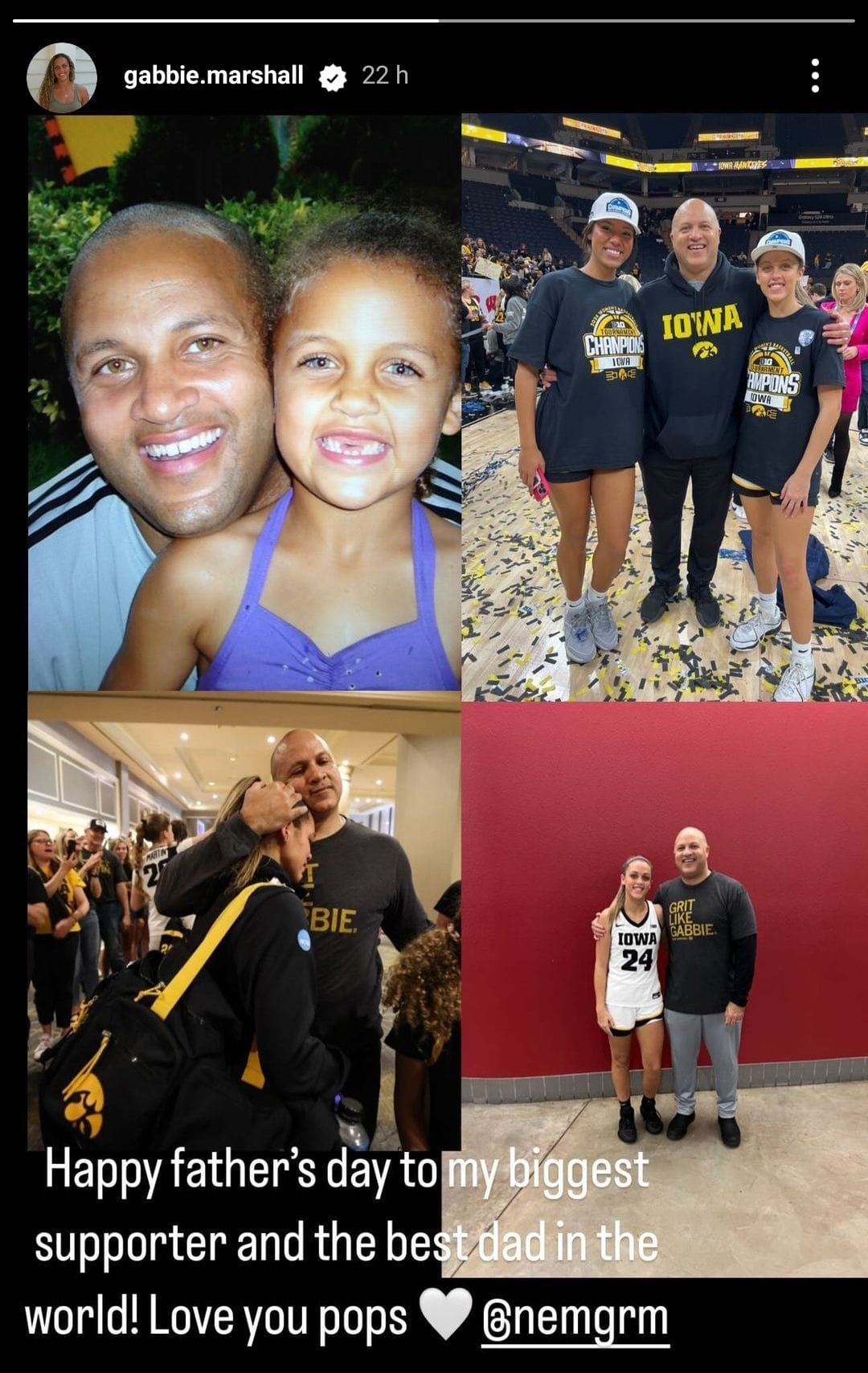 Former Iowa star Gabbie Marshall shares cute throwback moments with ...