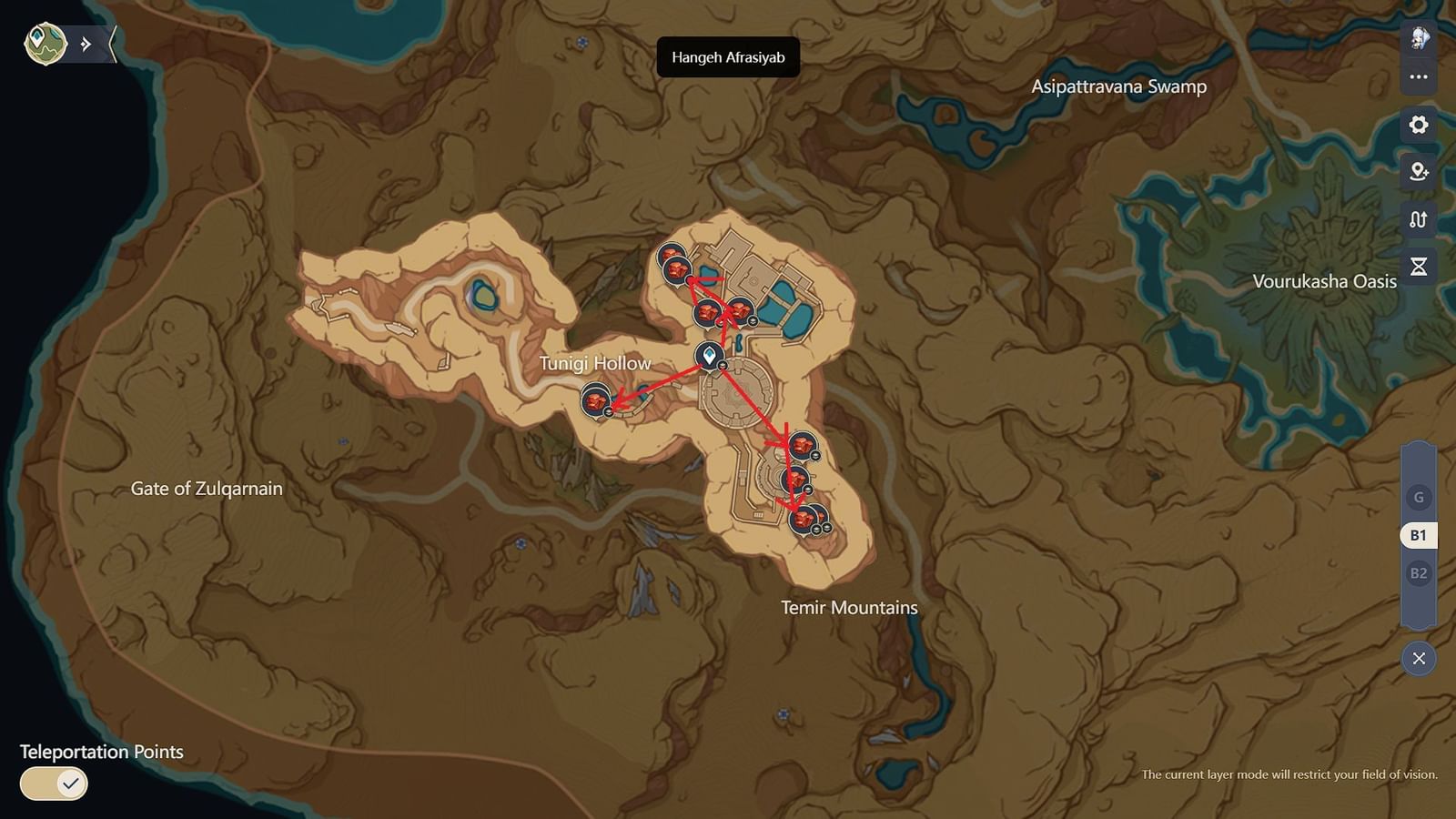 Genshin Impact Trishiraite locations and farming routes