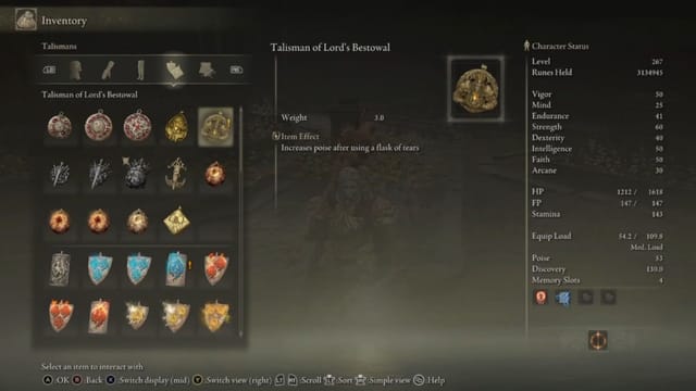 How to obtain Talisman of Lord's Bestowal in Elden Ring Shadow of the ...