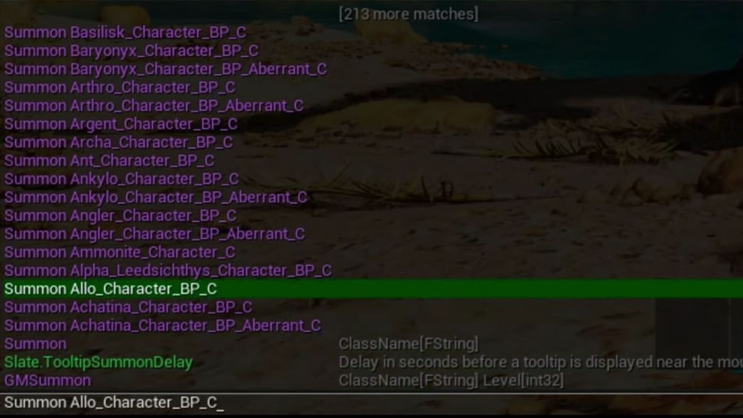ARK Survival Ascended: All dino spawn commands