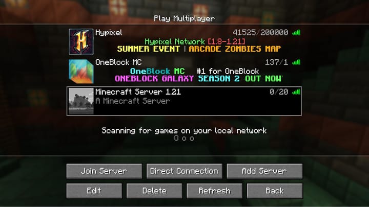 How to make a free Minecraft 1.21 server
