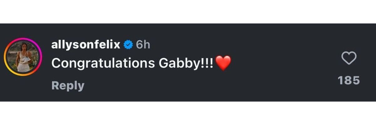 Coco Gauff and Allyson Felix congratulate Gabby Thomas on punching her ...