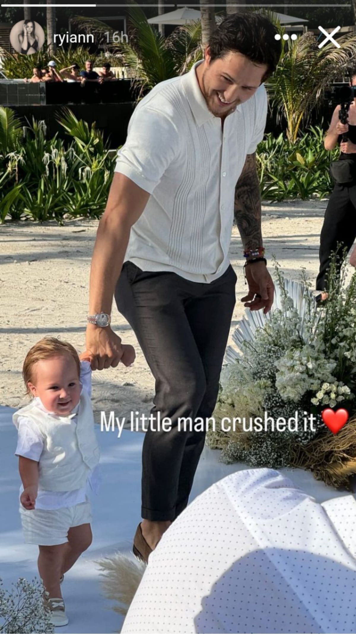 In Photos: Hurricane Beryl foils newlyweds Mason Marchment and Alexis ...