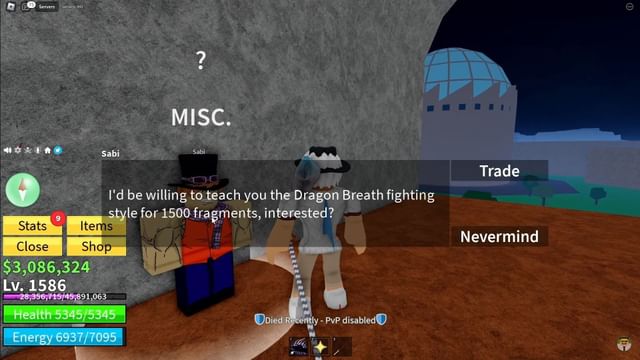 How to get Dragon Breath in Blox Fruits