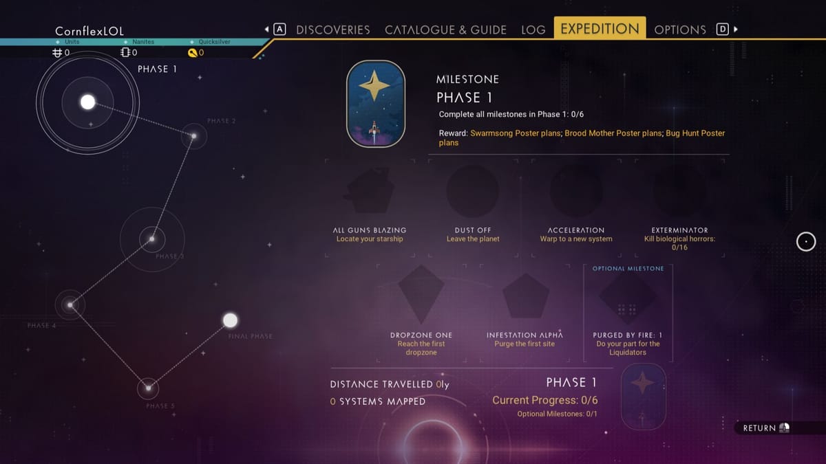 No Man's Sky Expedition 14 Liquidators: All Phase 1 milestones and rewards