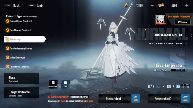 Best character to choose in Punishing Gray Raven 3rd Anniversary banner