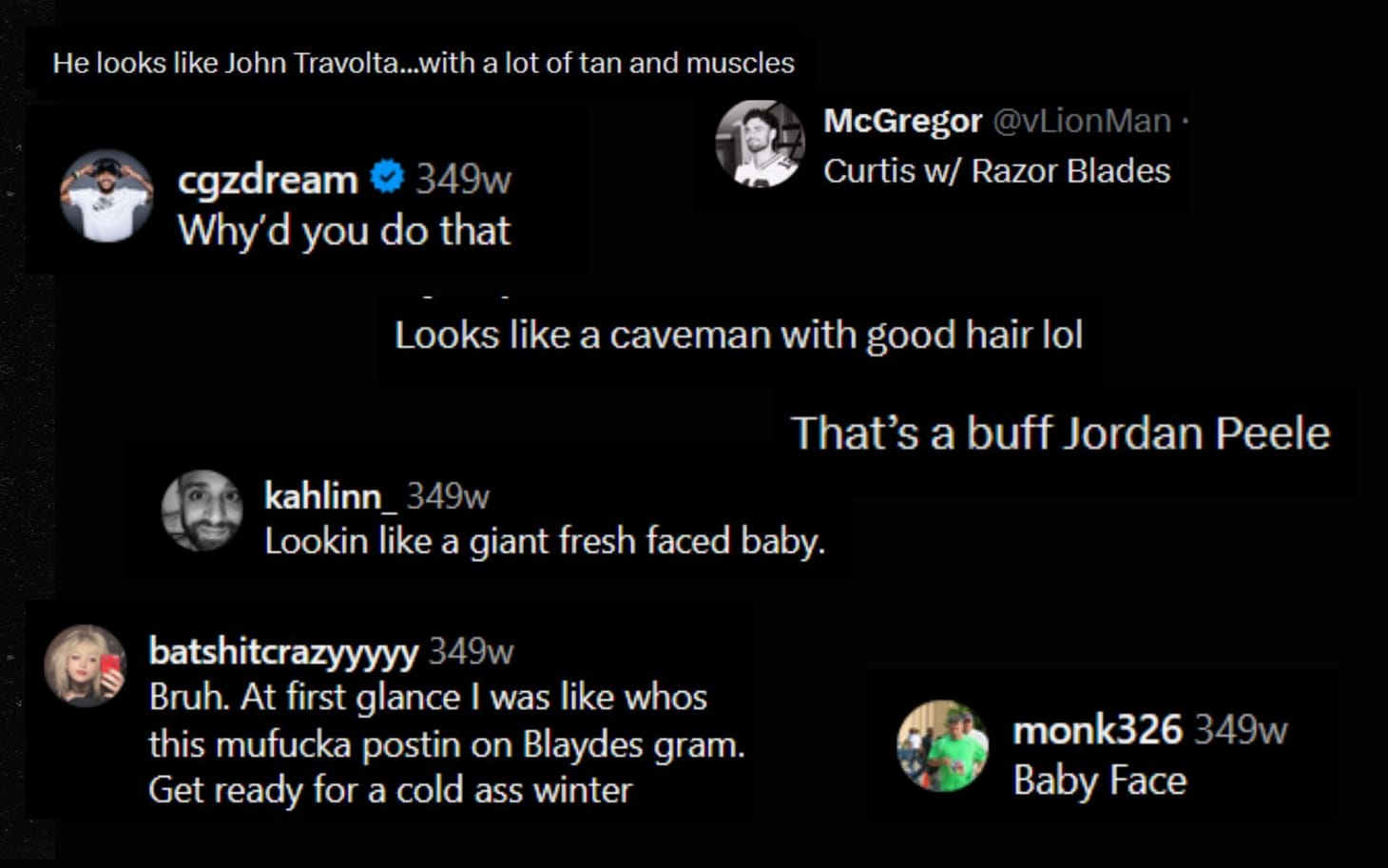 Curtis Blaydes 'no beard' photo: "I literally feel naked" - When Curtis ...