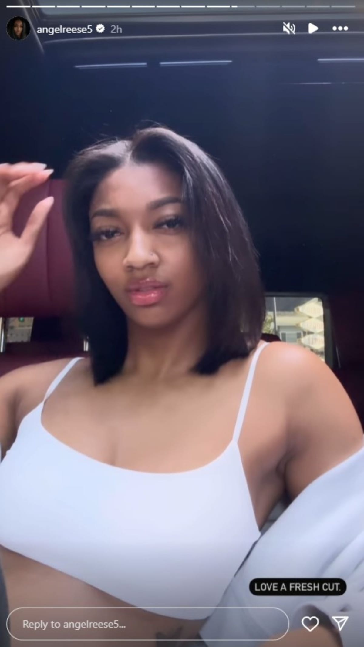 In Photos: Angel Reese chops off her long hair and debuts chic new bob style in all-white outfit