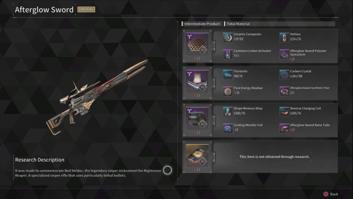 The First Descendant Best Afterglow Sword build guide