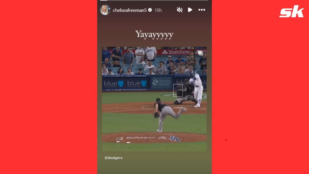 Freddie Freeman's wife Chelsea Freeman reacts to husband's game-tying ...