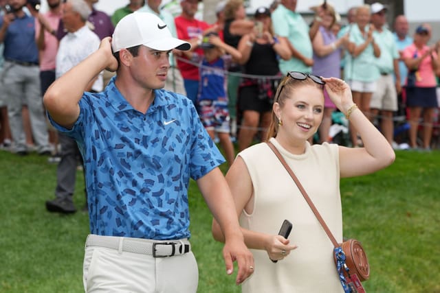 WATCH: Davis Thompson shares a heartfelt moment with his wife after the ...