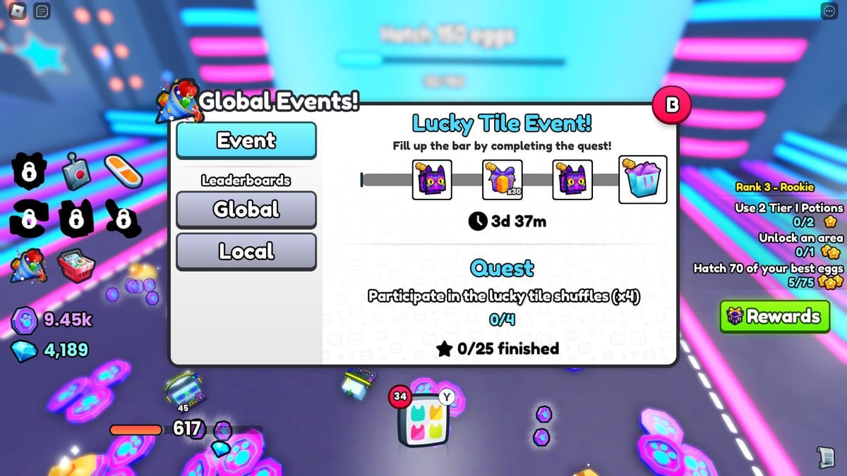 Pet Simulator 99: Lucky Tiles event guide
