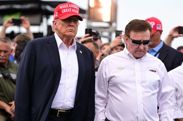 WATCH: RCR's owner Richard Childress introduces Donald Trump at ...