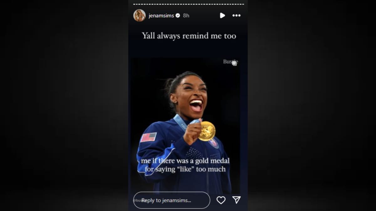 Brooks Koepka’s wife Jena Sims uses Simone Biles gold medal meme in a ...