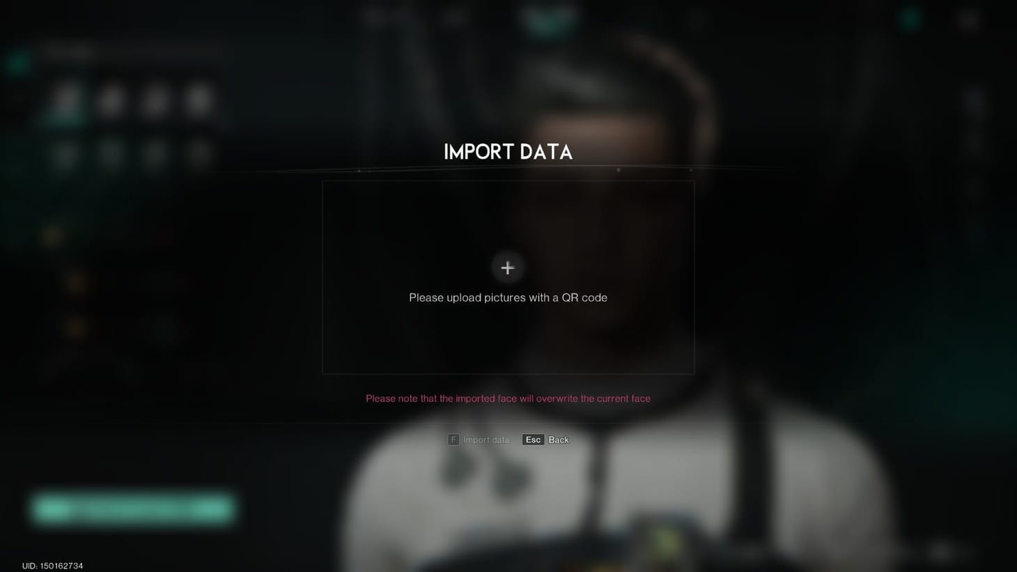 Can you import character preset in Once Human?