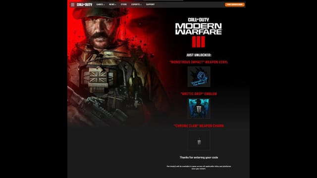 How to get the Monster Energy bundle in MW3 and Warzone for free