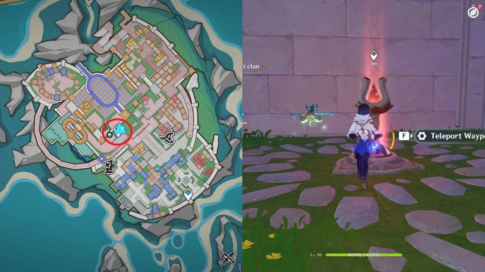 Genshin Impact Simulanka teleport waypoint locations