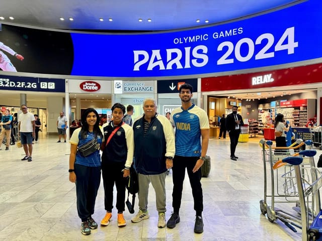 Indian swimming team at Paris Olympics: Indian swimming team lands in ...