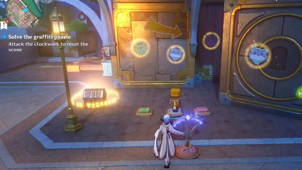 All Genshin Impact Simulanka Graffiti puzzle locations and solution