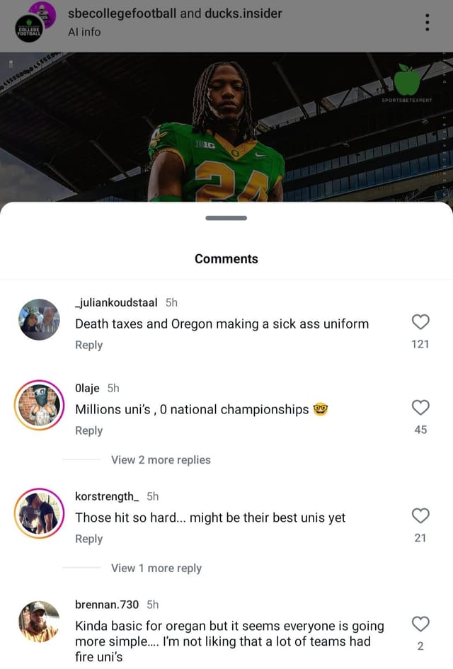 CFB fans rip Oregon's second ‘Generation O’ uniform, paying tribute to ...