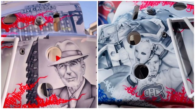 In Photos: Montreal Canadiens unique goalie mask with Jacques Plante ...
