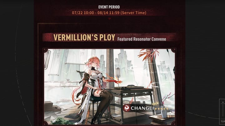 Wuthering Waves Changli release countdown and banner 4-stars