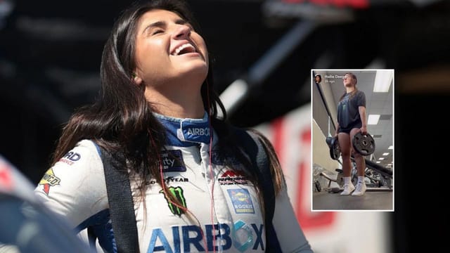 NASCAR celeb Hailie Deegan shares the “most awkward leg” exercise from ...