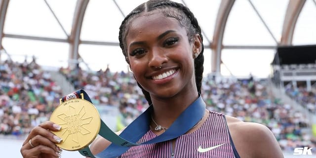 NCAA 100m hurdles record holder Masai Russell gifts herself a Mercedes ...