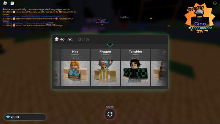 How to play Roblox Character RNG