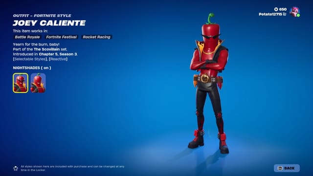 How to get Joey Caliente skin in Fortnite