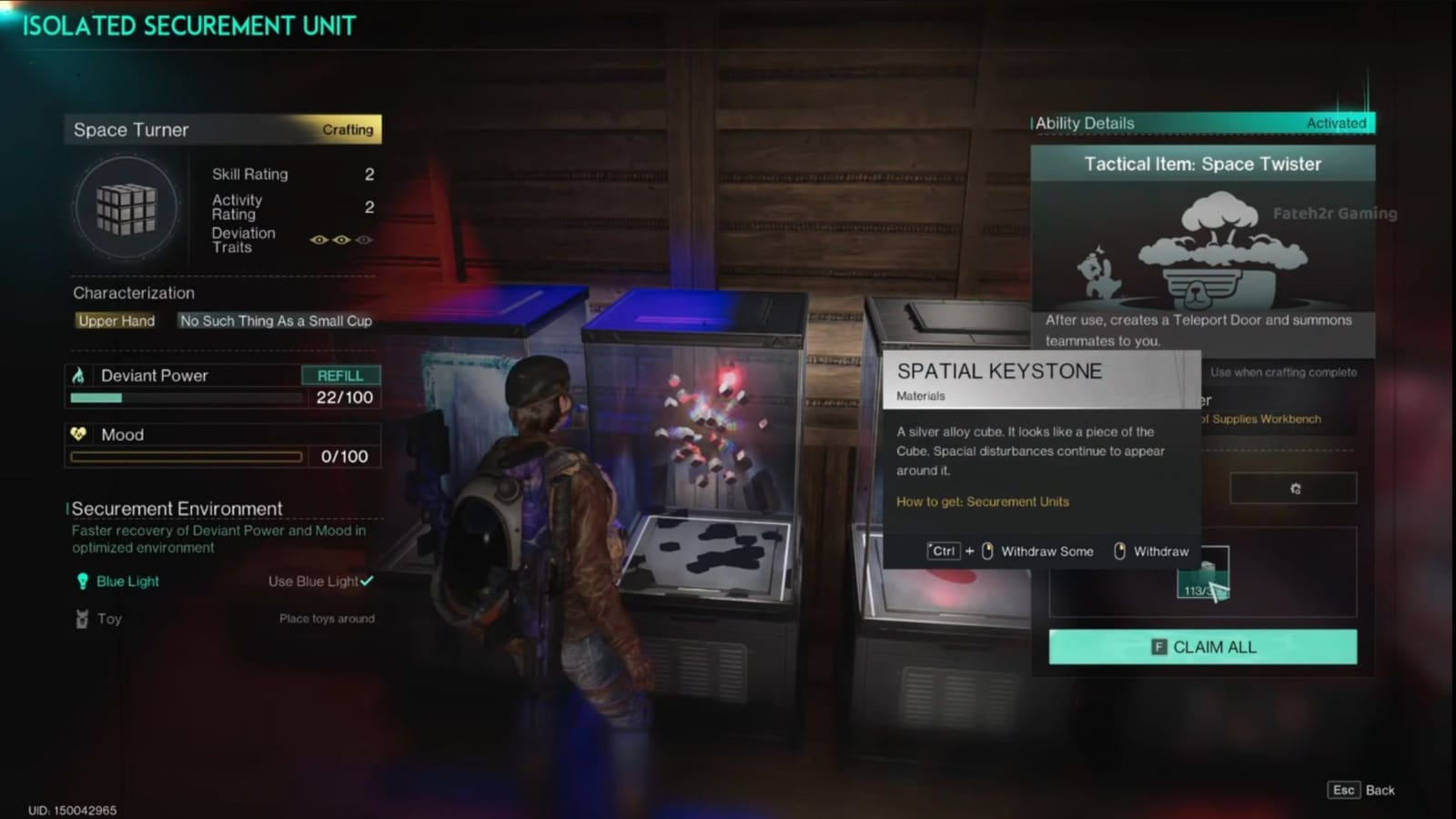 How to get the Space Turner Deviant in Once Human