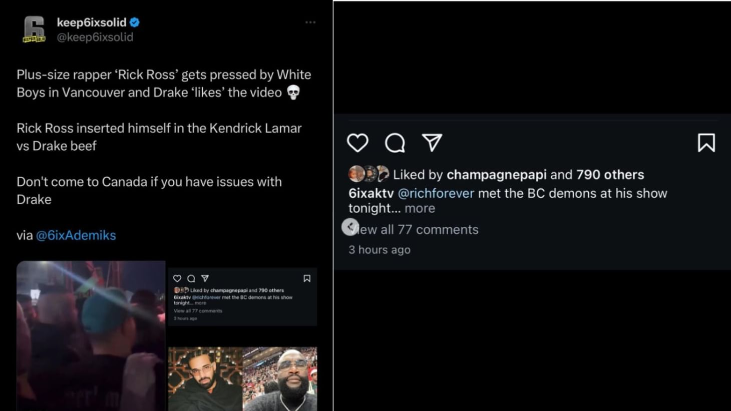 Who Said Canada Was Soft — 50 Cent Mocks Rick Ross Vancouver