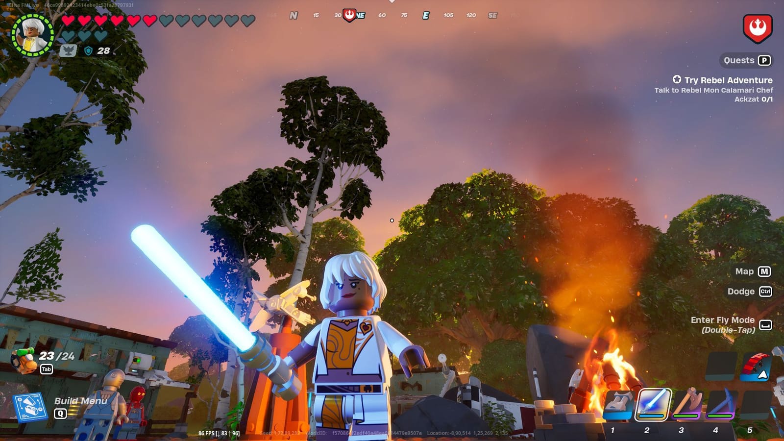 How to get Lightsaber in LEGO Fortnite