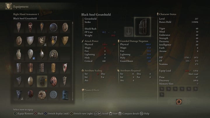 How to obtain the Black Steel Greatshield in Elden Ring Shadow of the ...