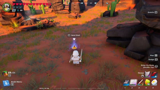 How to get Sand Shells in LEGO Fortnite