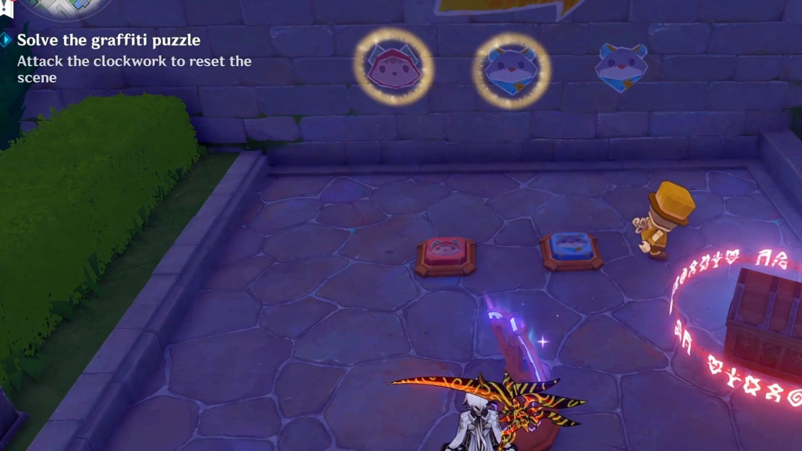 All Genshin Impact Simulanka Graffiti puzzle locations and solution