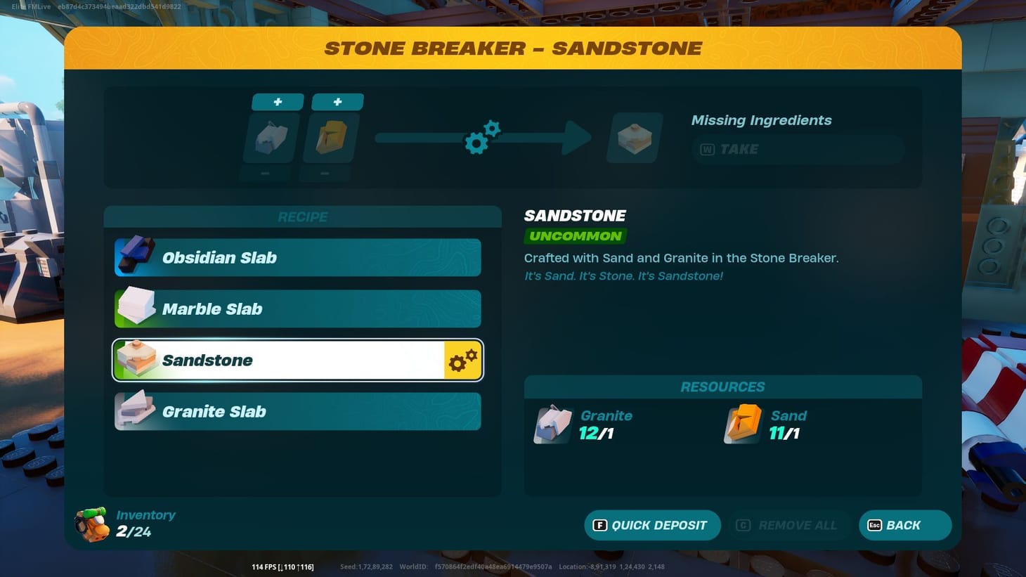 How to get Sandstone in LEGO Fortnite