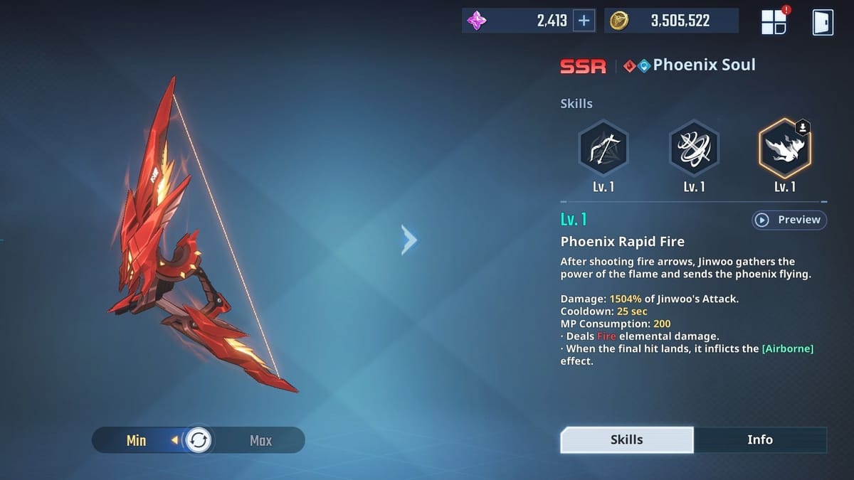 Solo Leveling Arise Phoenix Soul weapon guide: How to get, stats, and ...