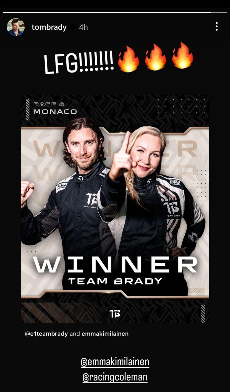 IN PHOTOS: Tom Brady takes front row seats in Monaco as E1 team wins ...