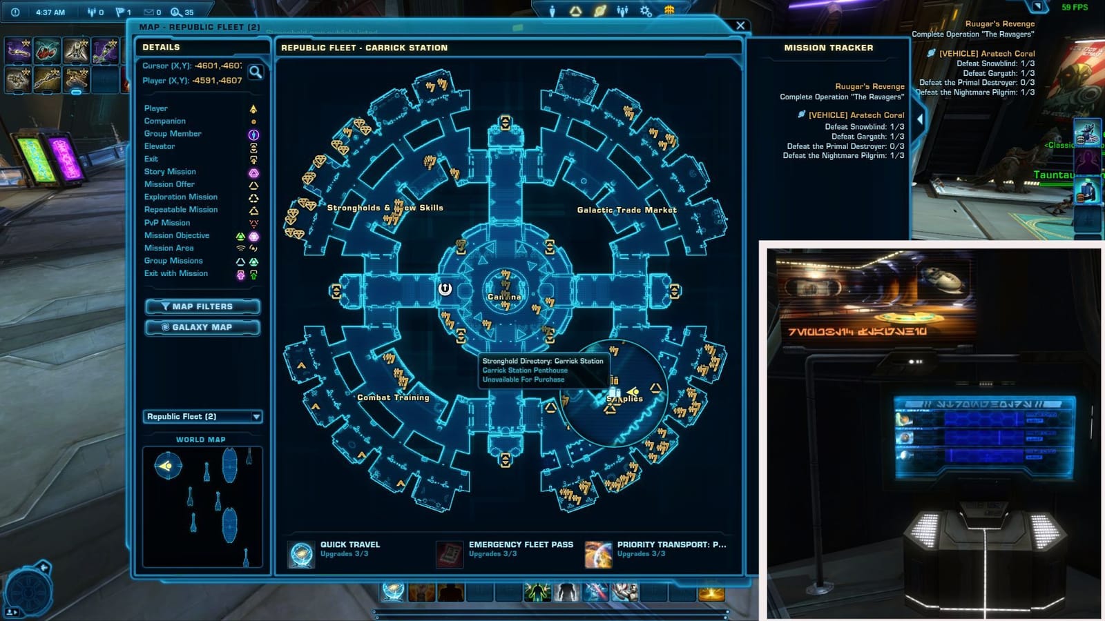 All Stronghold locations in SWTOR