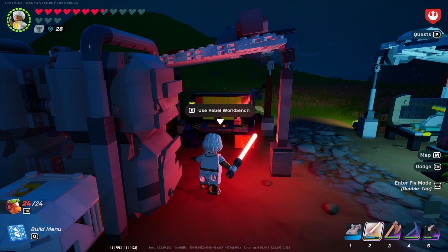 How to get Lightsaber in LEGO Fortnite
