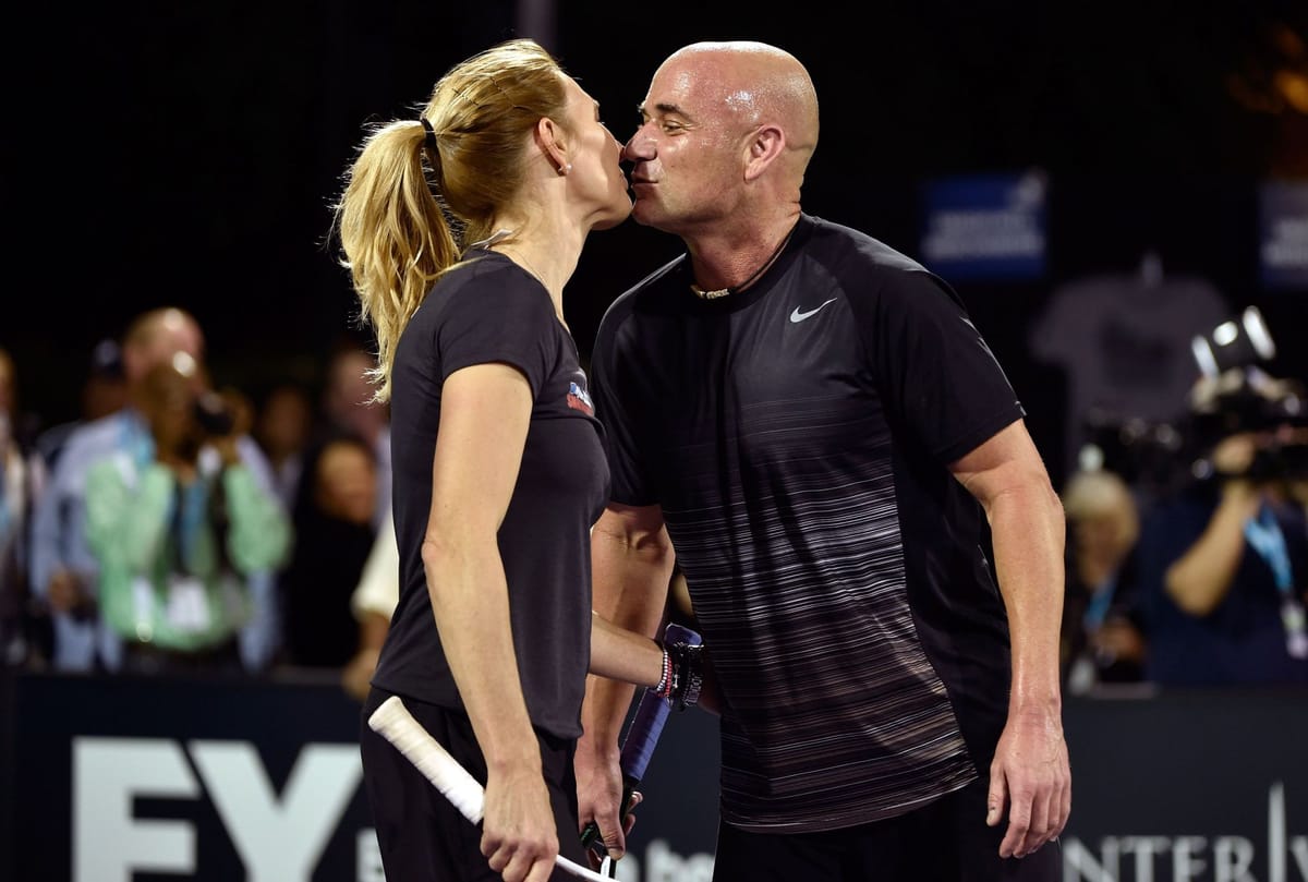 "Steffi Graf & Andre Agassi were talking a lot... whole thing is hard ...