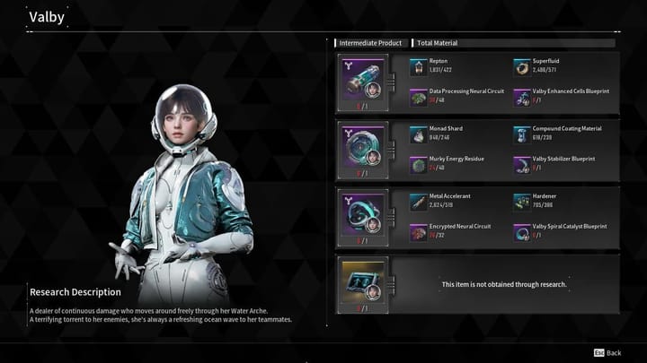 The First Descendant Best Valby build: Skills, Modules, and Loadout