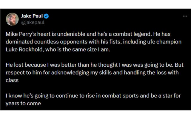Mike Perry: "A star for years to come" - Jake Paul commends Mike Perry ...