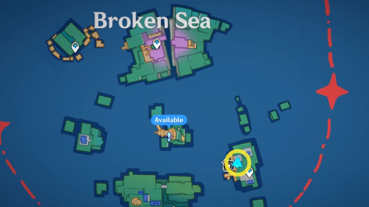 Genshin Impact Broken Sea Three moles Precious Chest puzzle guide