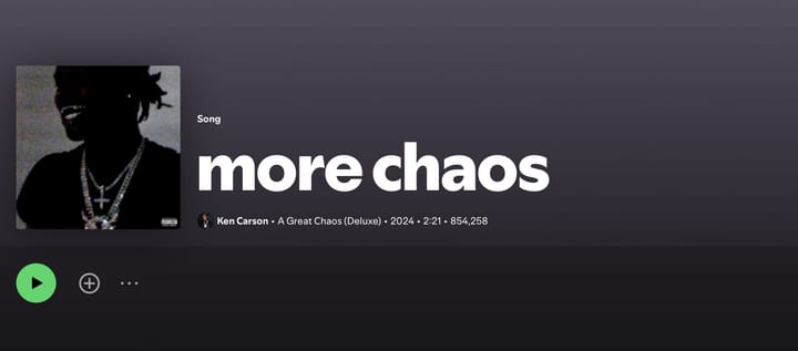 A review of Ken Carson's newest album 'A Great Chaos (Deluxe)'