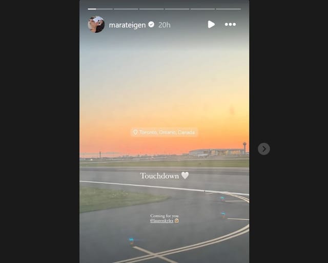 In Photos: Evander Kane’s partner Mara Teigen arrives in Canada ahead ...