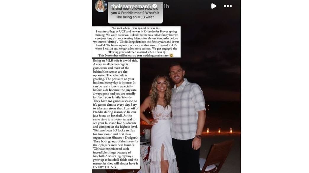 In Photos: Freddie Freeman's wife Chelsea shares adorable clips from ...